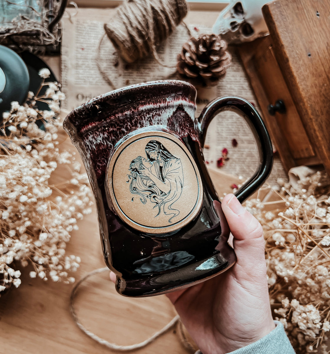 Hades & Persephone Stoneware Mug – Fable Grounds Coffee